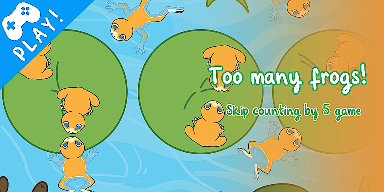 👉 Too Many Frogs: Skip Counting by 5 Game (teacher made)
