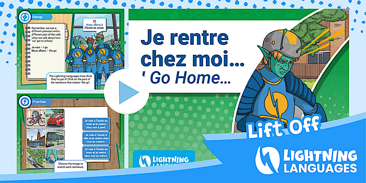 👉 Lightning Languages French Lift Off Transport PowerPoint 3