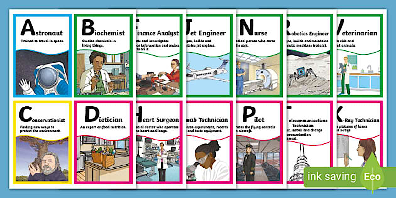 STEM Careers A-Z Display (Teacher-Made) - Twinkl