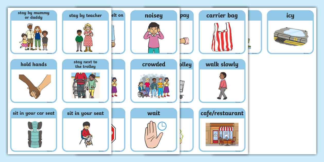 SEN Communication Cards Out and About (Boy) (teacher made)