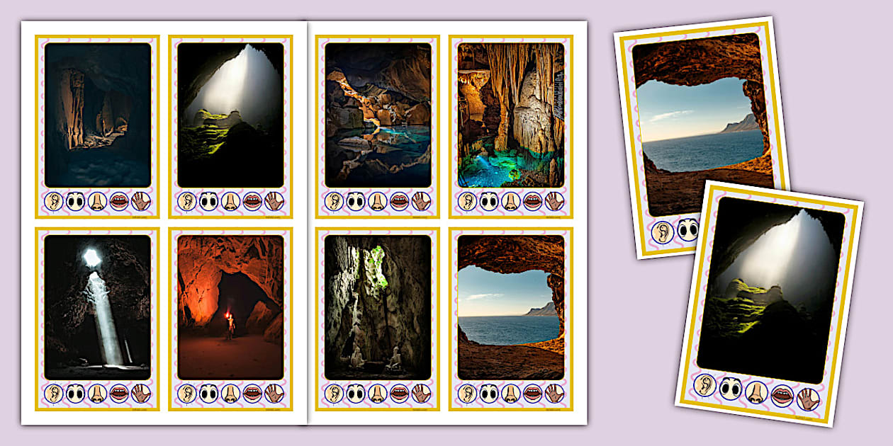 Cave Story Setting Photo Prompt Cards - Twinkl
