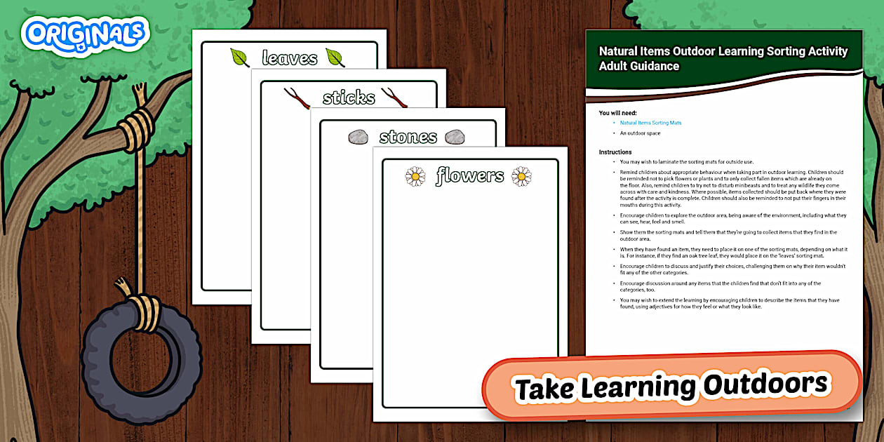 Natural Items Outdoor Learning Sorting Activity