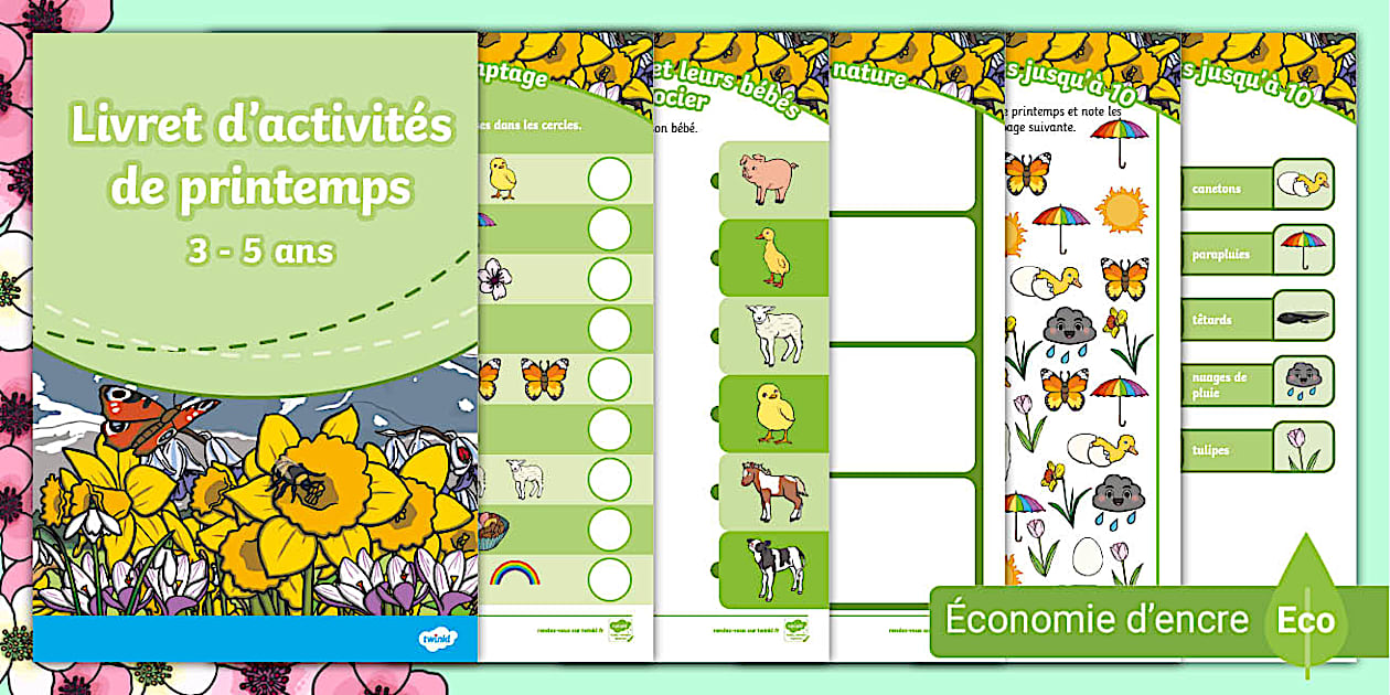 Fiches de printemps pour les maternelles (teacher made)