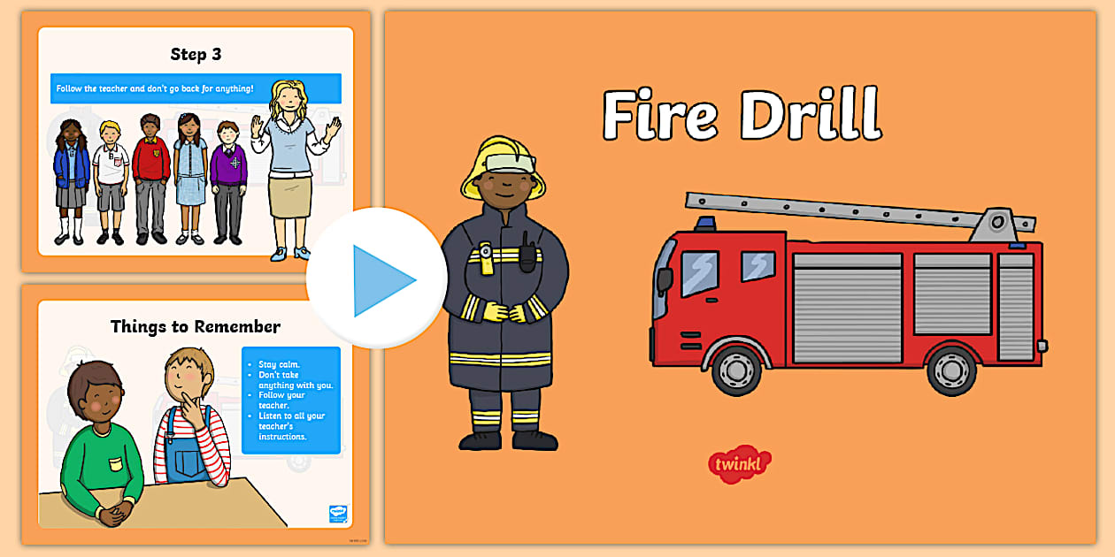 Fire Drill PowerPoint Presentation | Fire Safety | Twinkl