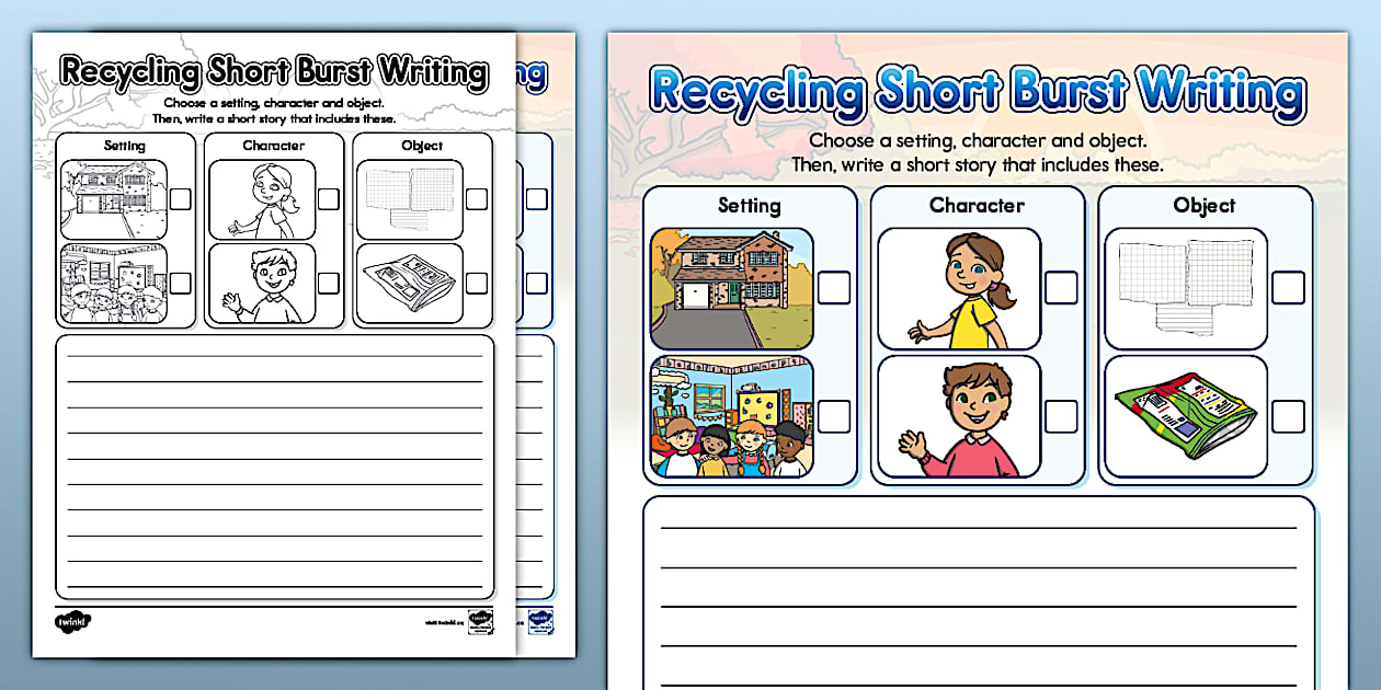 Recycling Short Burst Writing Template