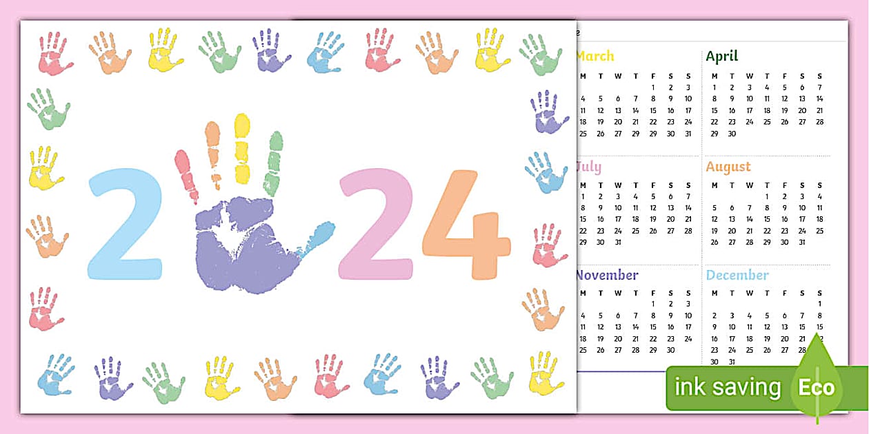 2024 Handprint Calendar Craft - Twinkl