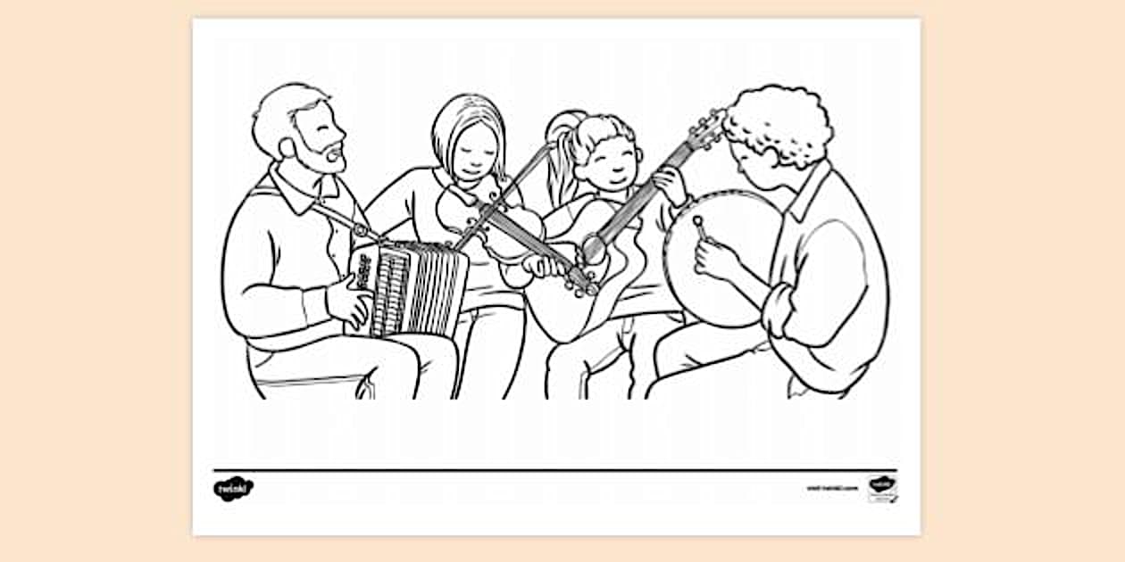 Colouring Page Of Music | Colouring Sheets (teacher made)