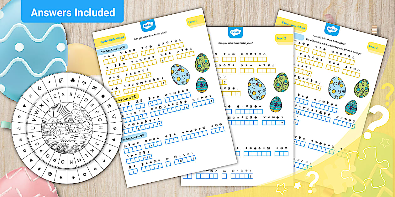Easter Secret Code Wheel - Cryptograms | Twinkl Puzzles