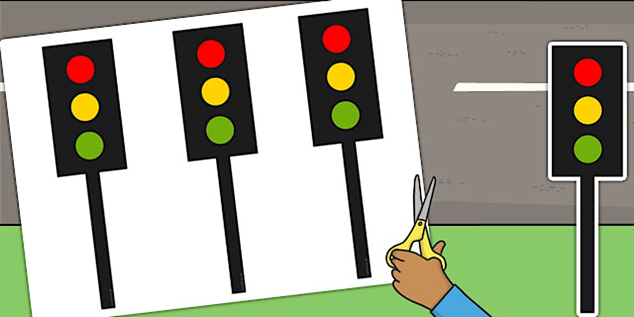 Traffic Light Cut-Outs - Twinkl