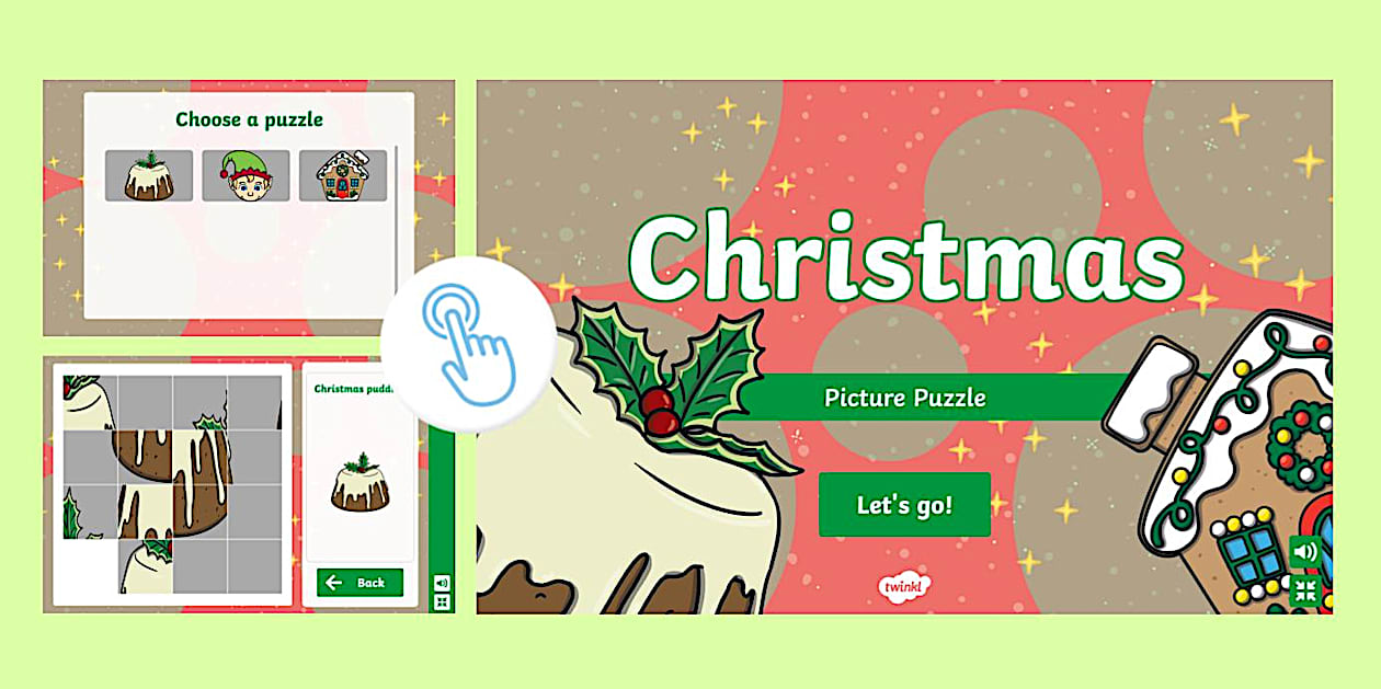 Christmas Picture Slider Interactive Puzzle Game - Twinkl