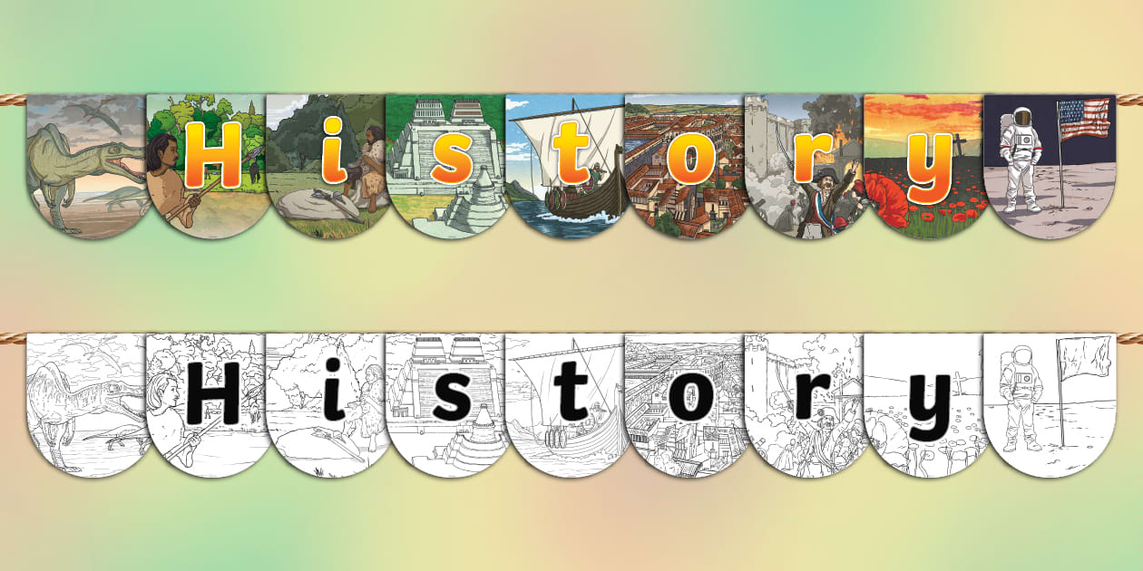 History Display Bunting - Twinkl South Africa (teacher made)