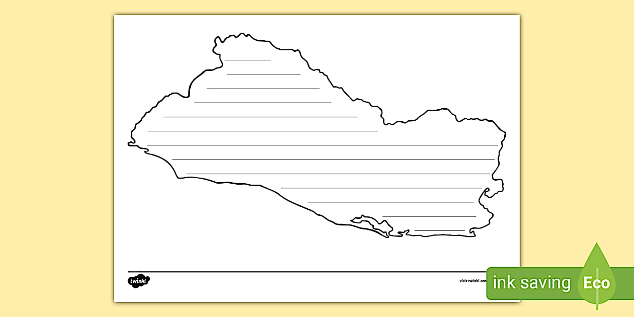 El Salvador Writing Template (Teacher-Made) - Twinkl