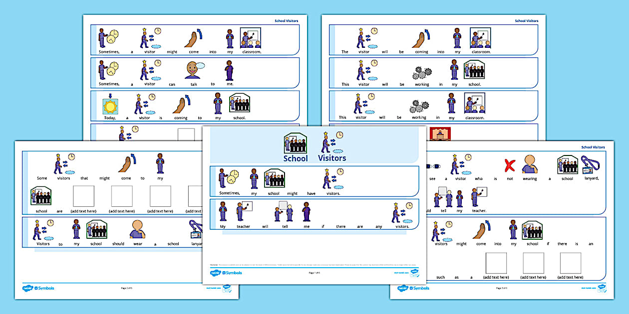 Editable School Visitor Information Sheet (teacher made)
