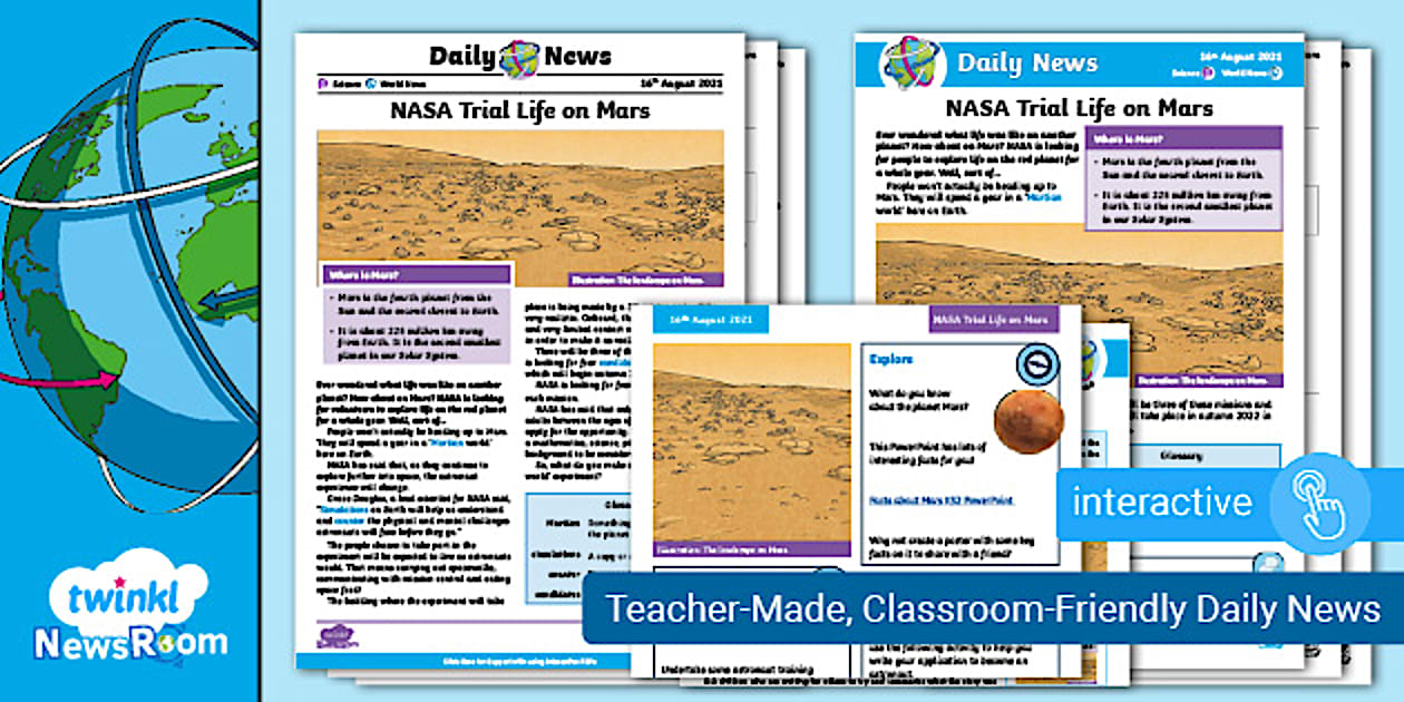 NASA Trial Life on Mars | Reading Comprehension (Ages 7-11)
