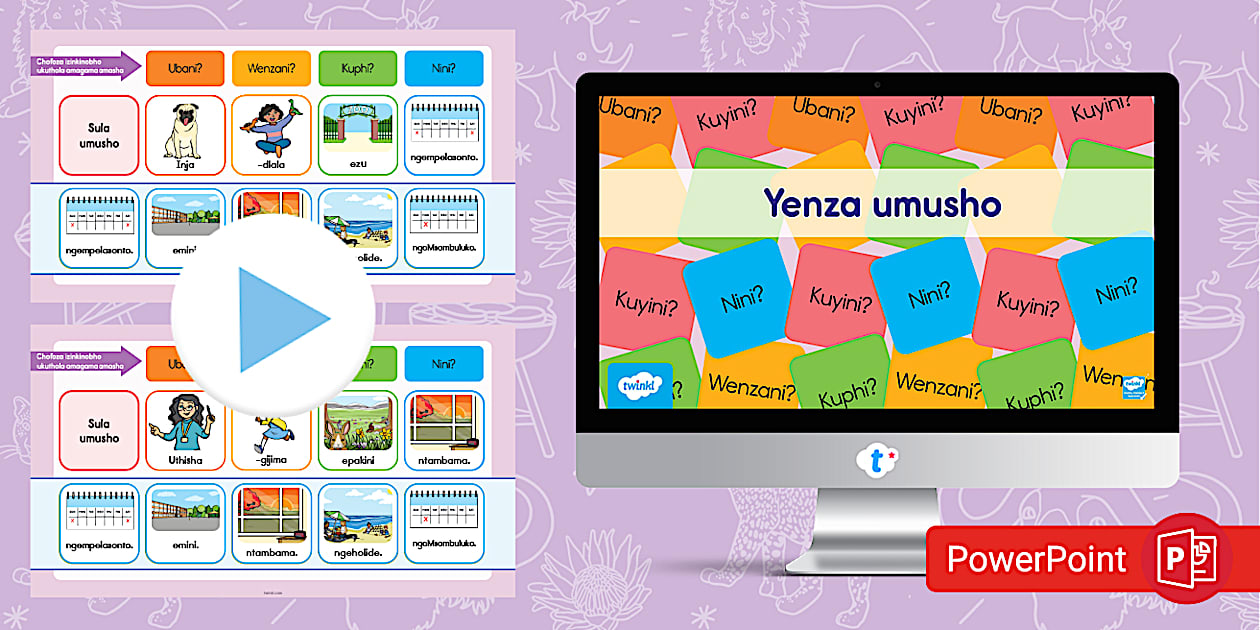 Ukubhala Imisho - I-Powerpoint Esebenzisanayo (teacher made)