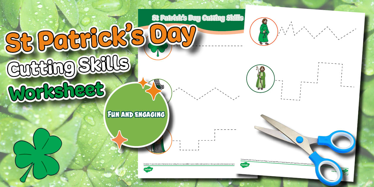 St Patrick's Day Cutting Skills Activity