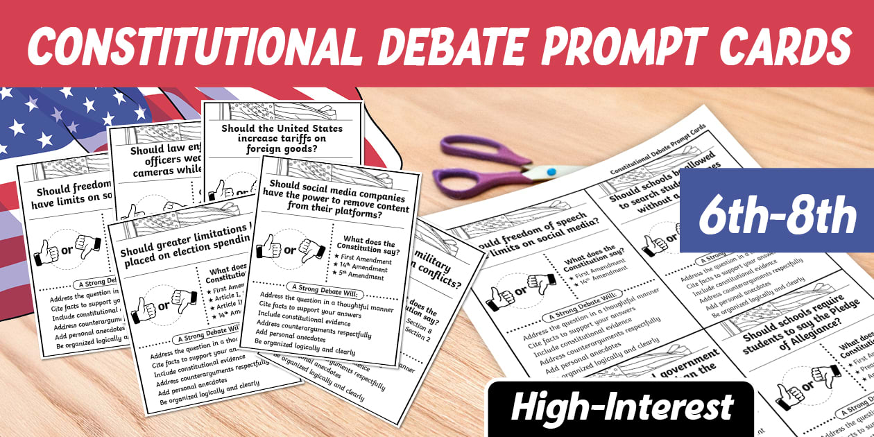 Constitutional Debate Topics | Social Studies | Twinkl USA