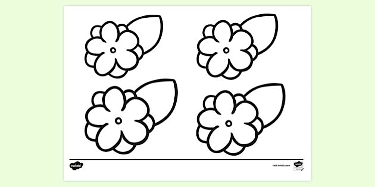 Printable Simple Flower Colouring Page | Colouring Sheets