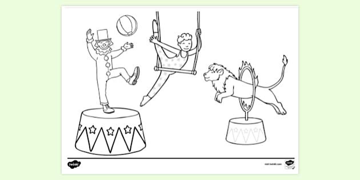 Printable Circus Colouring | Colouring Sheets (teacher made)