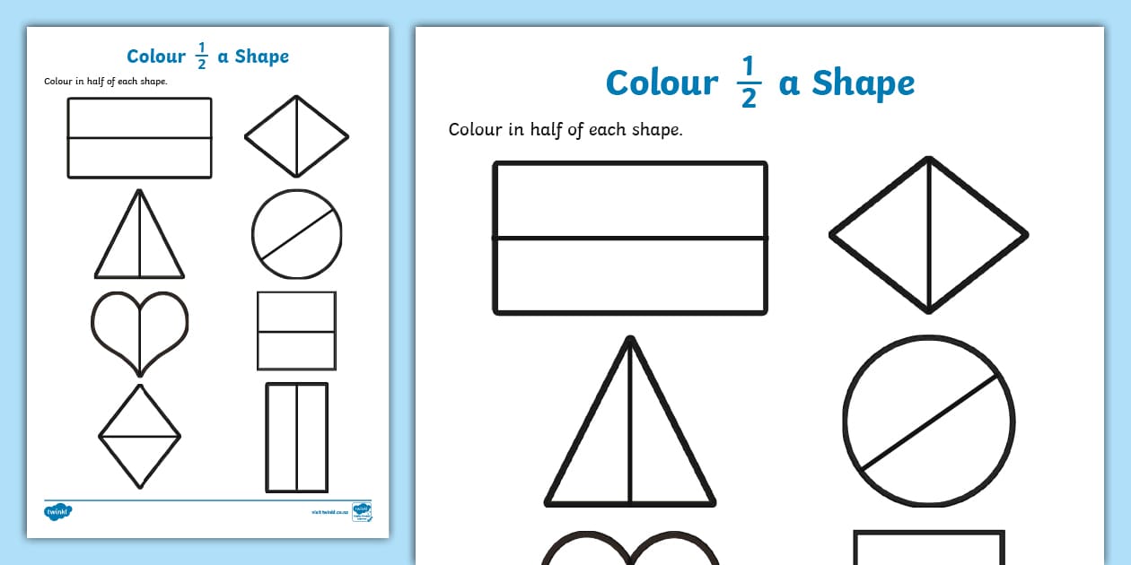 Half of a Shape Game: Teach Younger Students Fractions