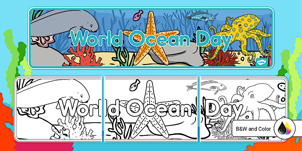 Printable World Ocean Day Banner | Twinkl USA (teacher made)