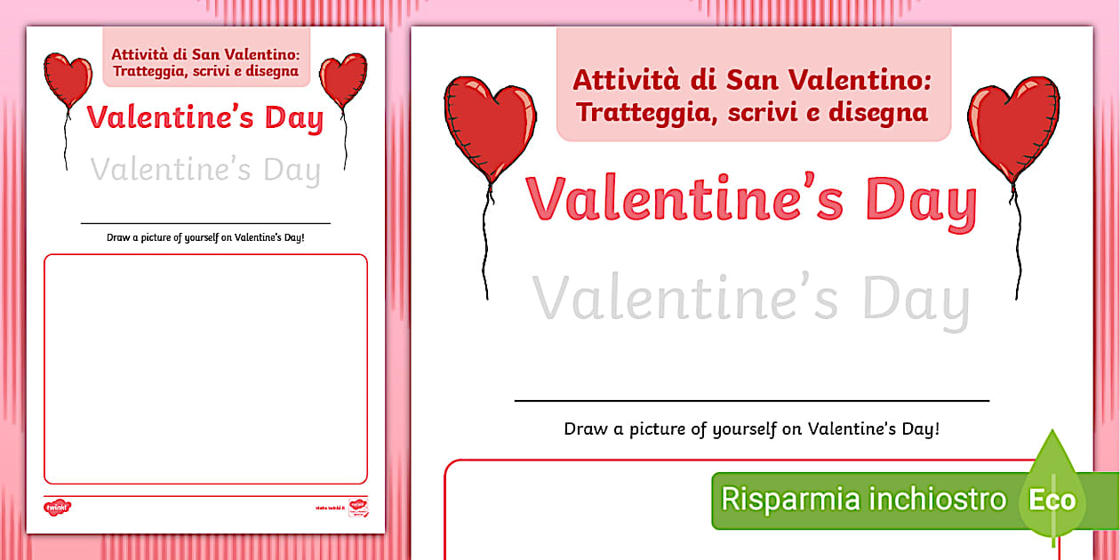Attività di San Valentino: Tratteggia, scrivi e disegna