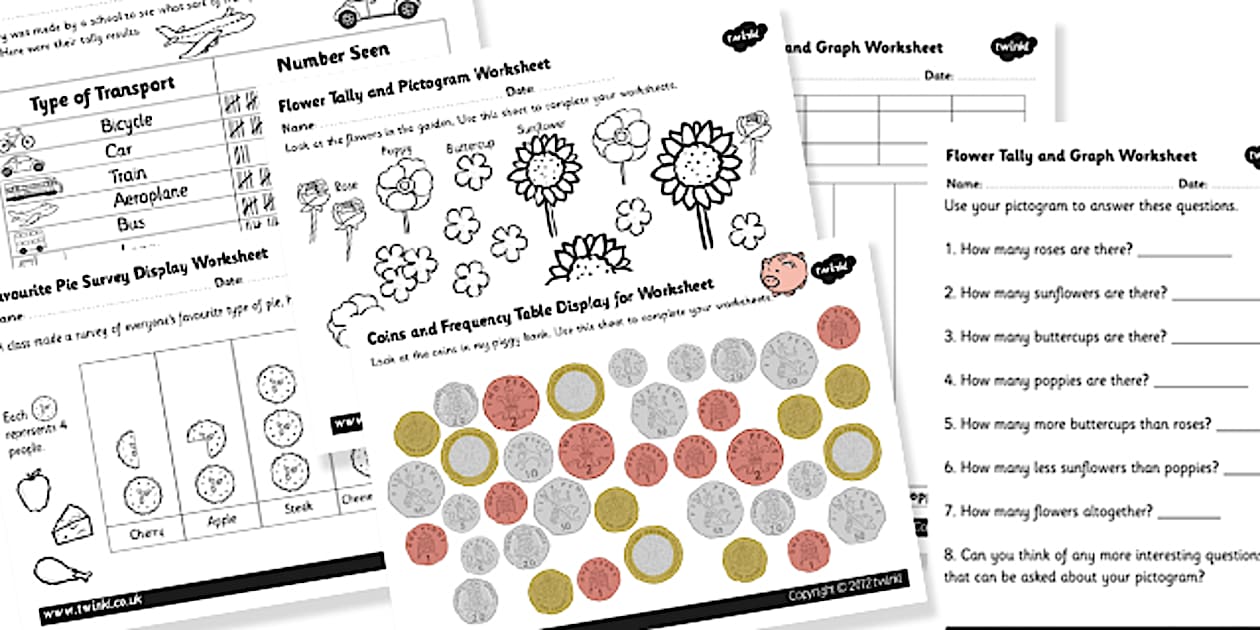 Survey and Graph Worksheets Pack - Twinkl