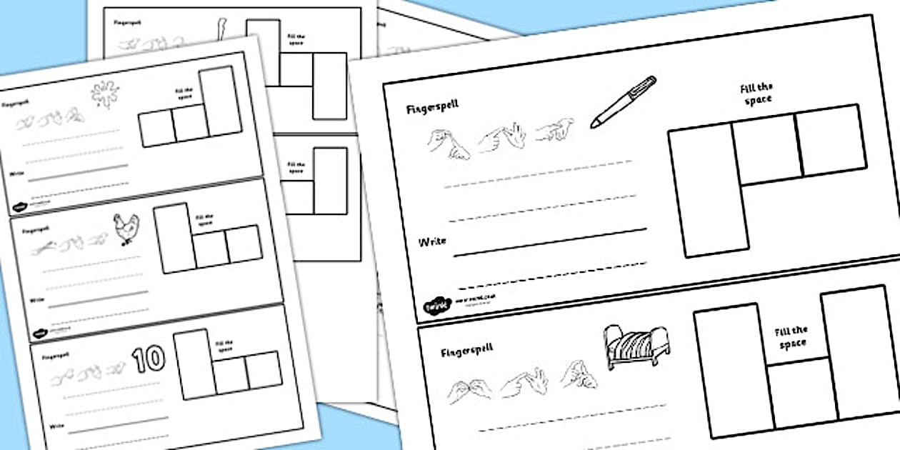 CVC Spelling Cards with British Sign Language e