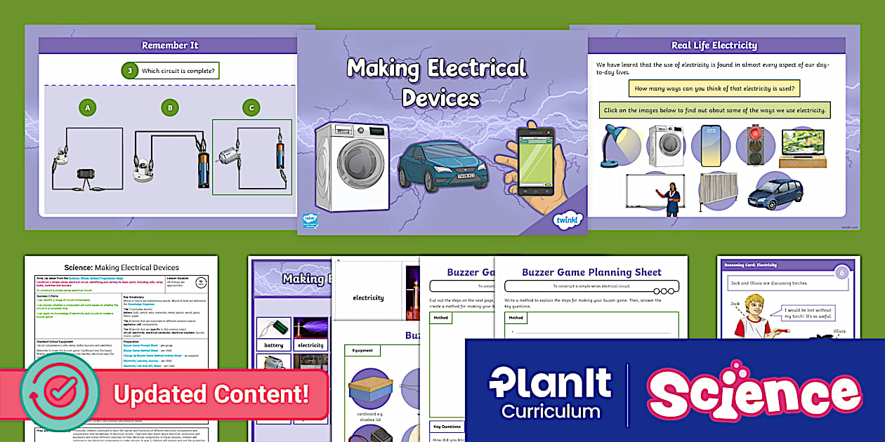 Science: Electricity: Electrical Reasoning Year 4 Lesson 6
