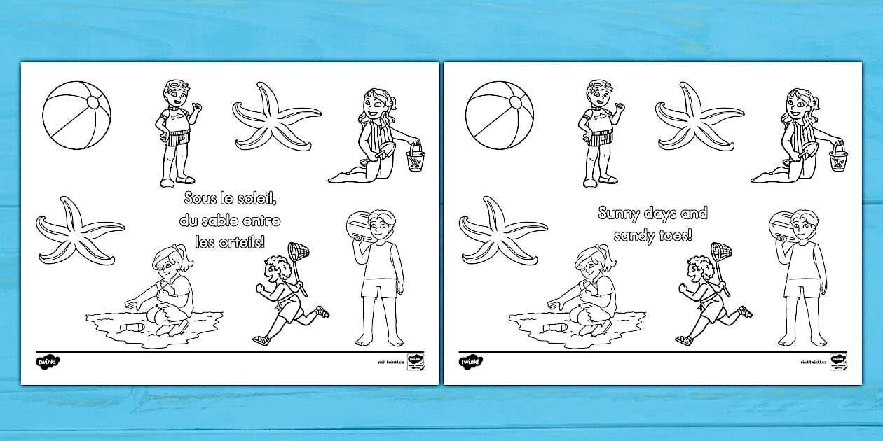 Summer Beach Colouring Pages | Twinkl Colouring Pages