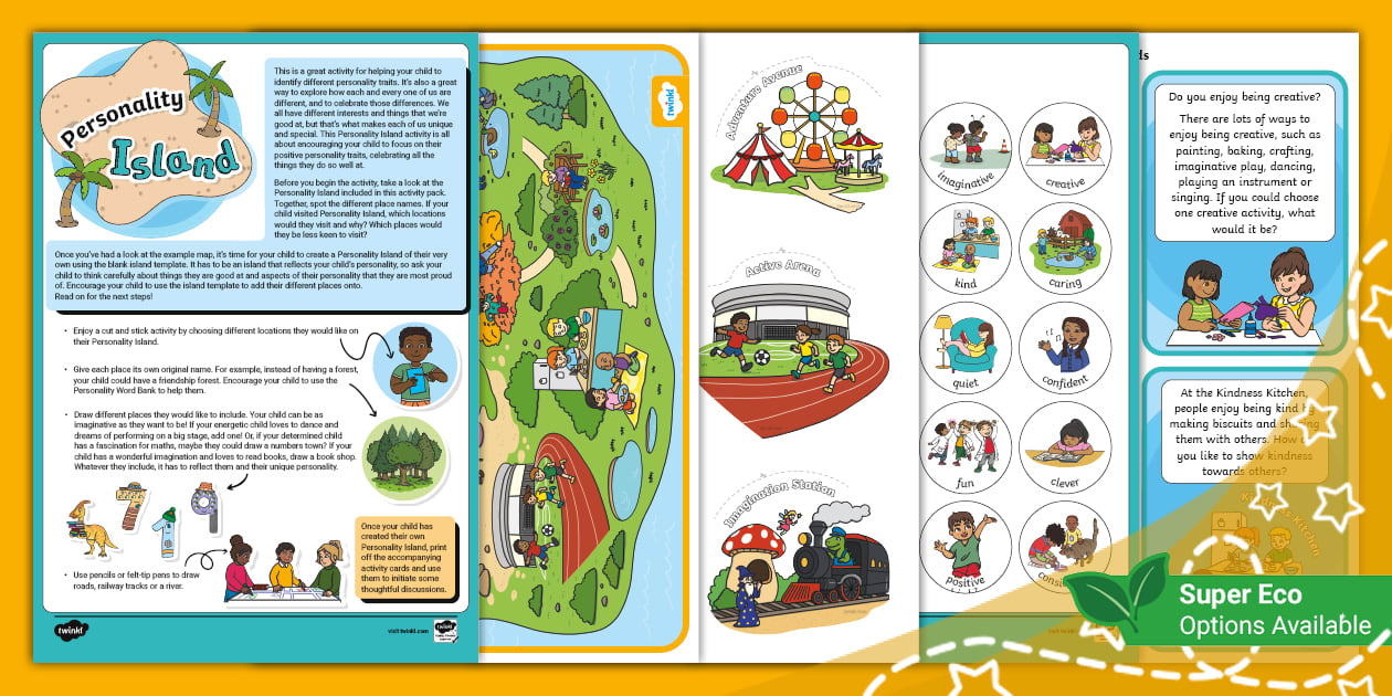 Personality Island (teacher made) - Twinkl