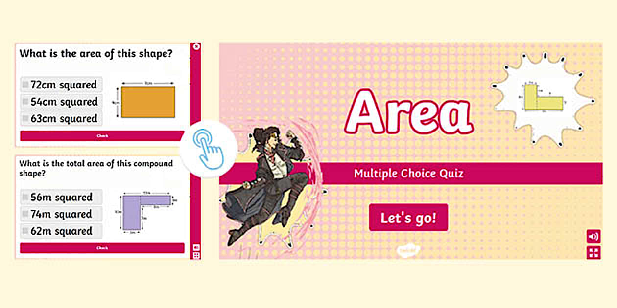 👉 Area Multiple Choice Maths Quiz - KS2 Revision - Twinkl