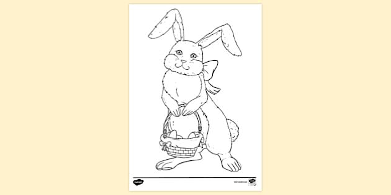 Printable Easter Bunny Colouring | Colouring Sheets - Twinkl