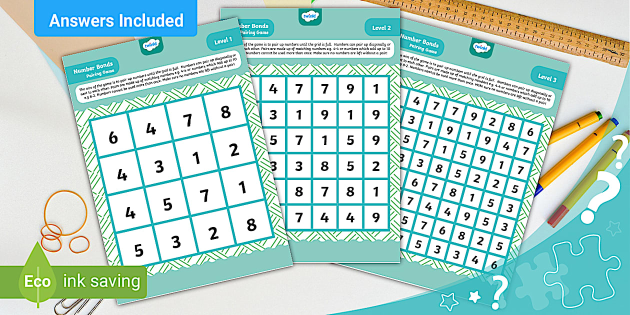 Number Bonds Pairing Game - Twinkl Puzzled (Teacher-Made)