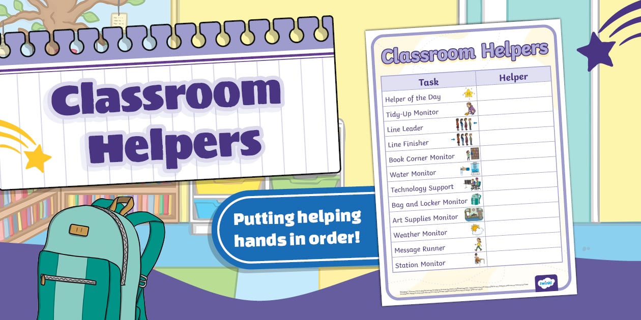Foundation Phase - Classroom Helpers - Editable Poster