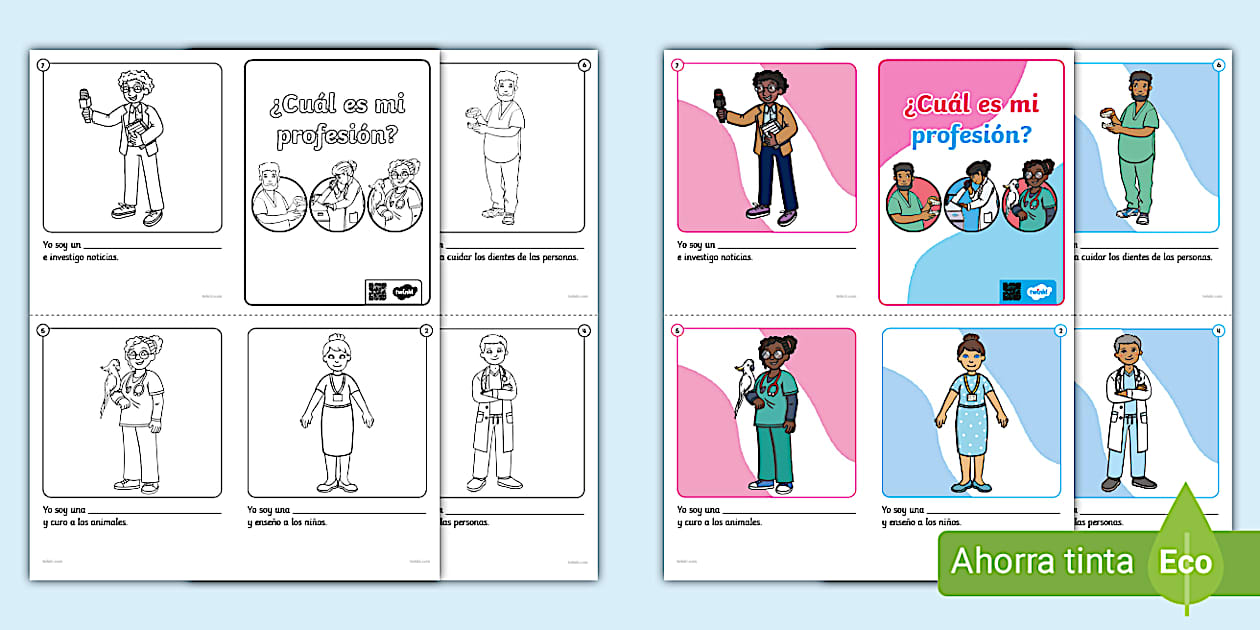 Profesiones - ejercicio para preescolar (teacher made)