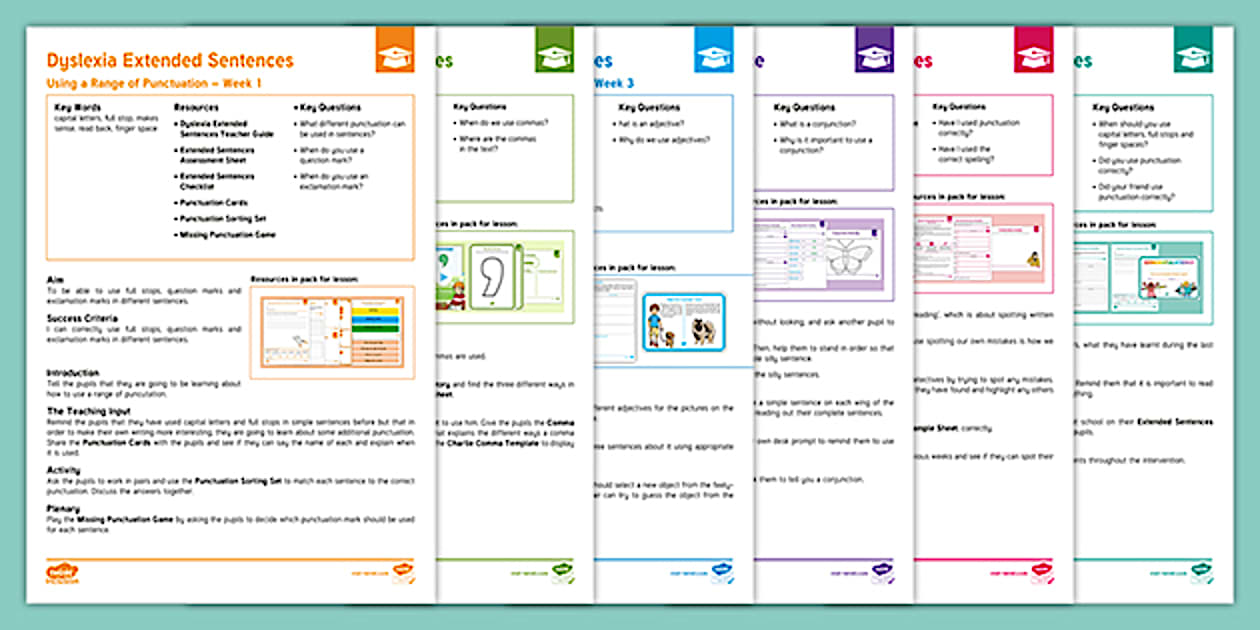 Dyslexia Intervention Extended Sentences Complete Pack