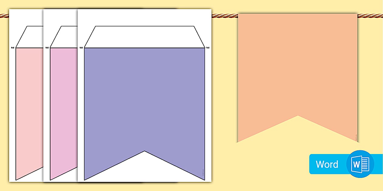 Editable Pastel Bunting