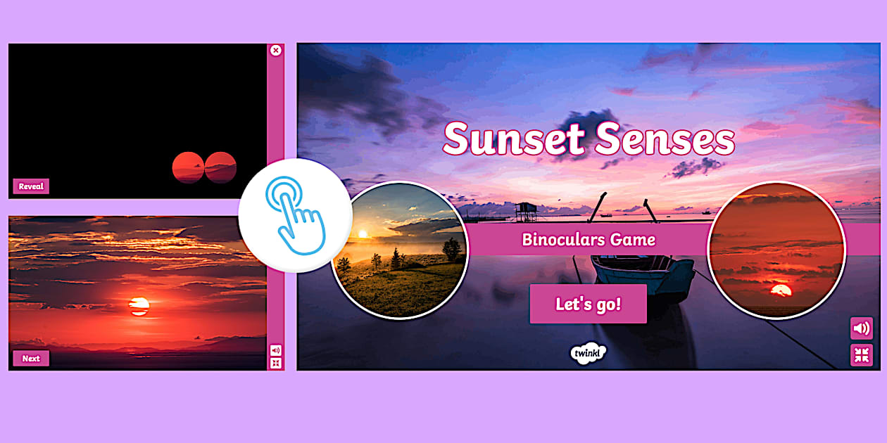 Sunsets Interactive Binoculars Game (teacher made) - Twinkl