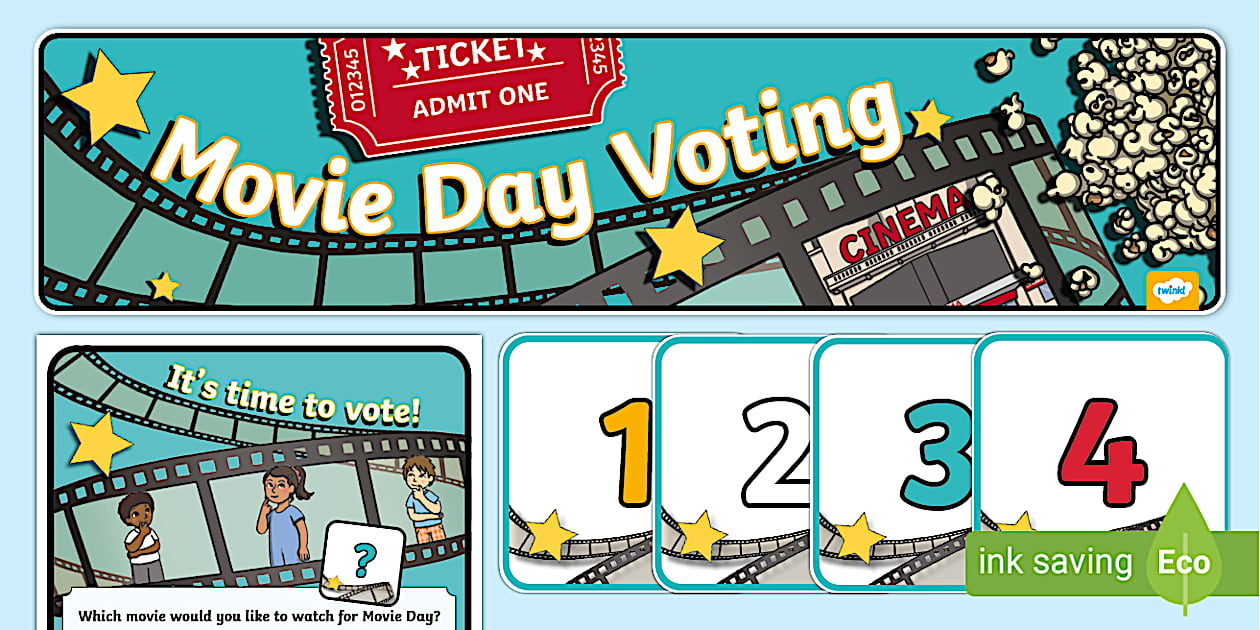 Movie Day Voting Resource Pack - Twinkl - KS1 (teacher made)