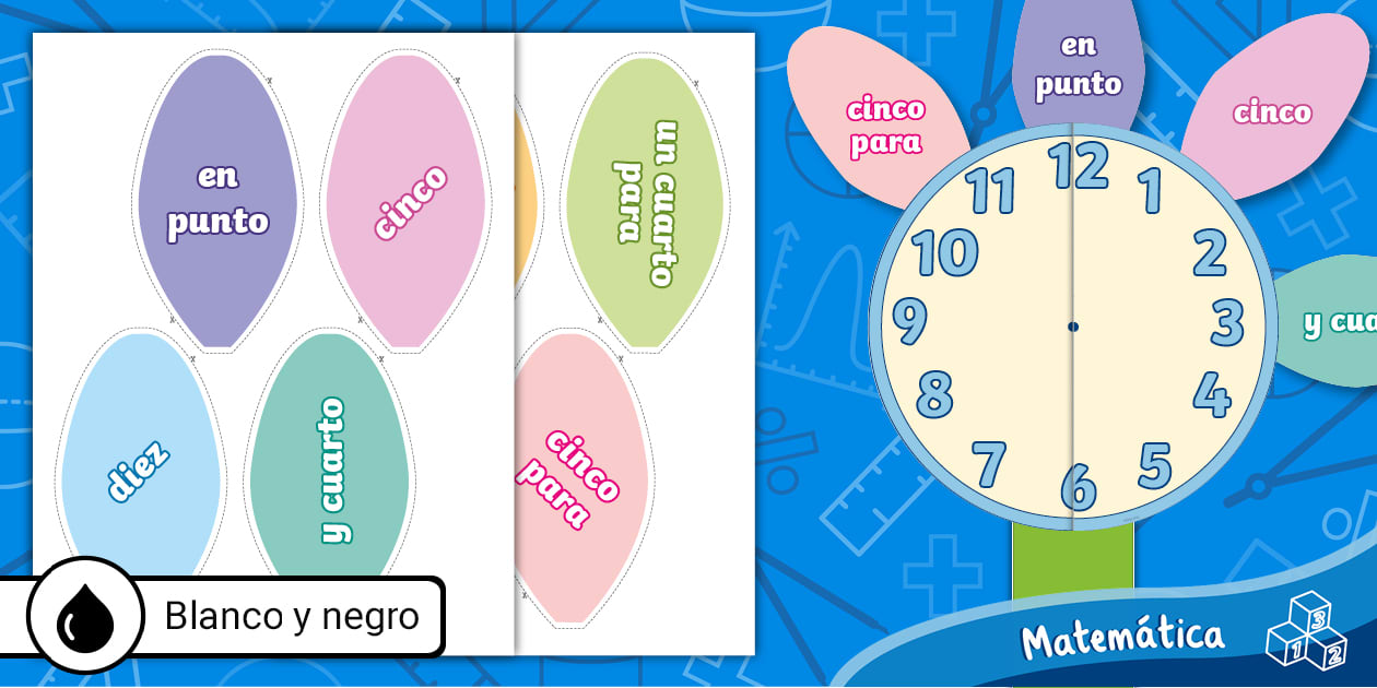 reloj análogo | leer la hora | hora | matemática | 3º