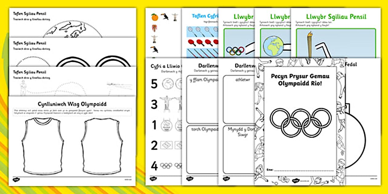 Llyfryn Gemau Olympaidd Rio Derbyn Activity Booklet-Welsh