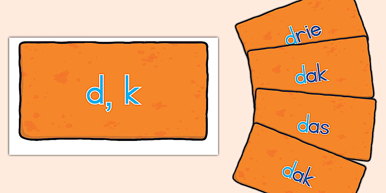 Gr 1 Klanke Woordmuurkaarte d, k (teacher made) - Twinkl