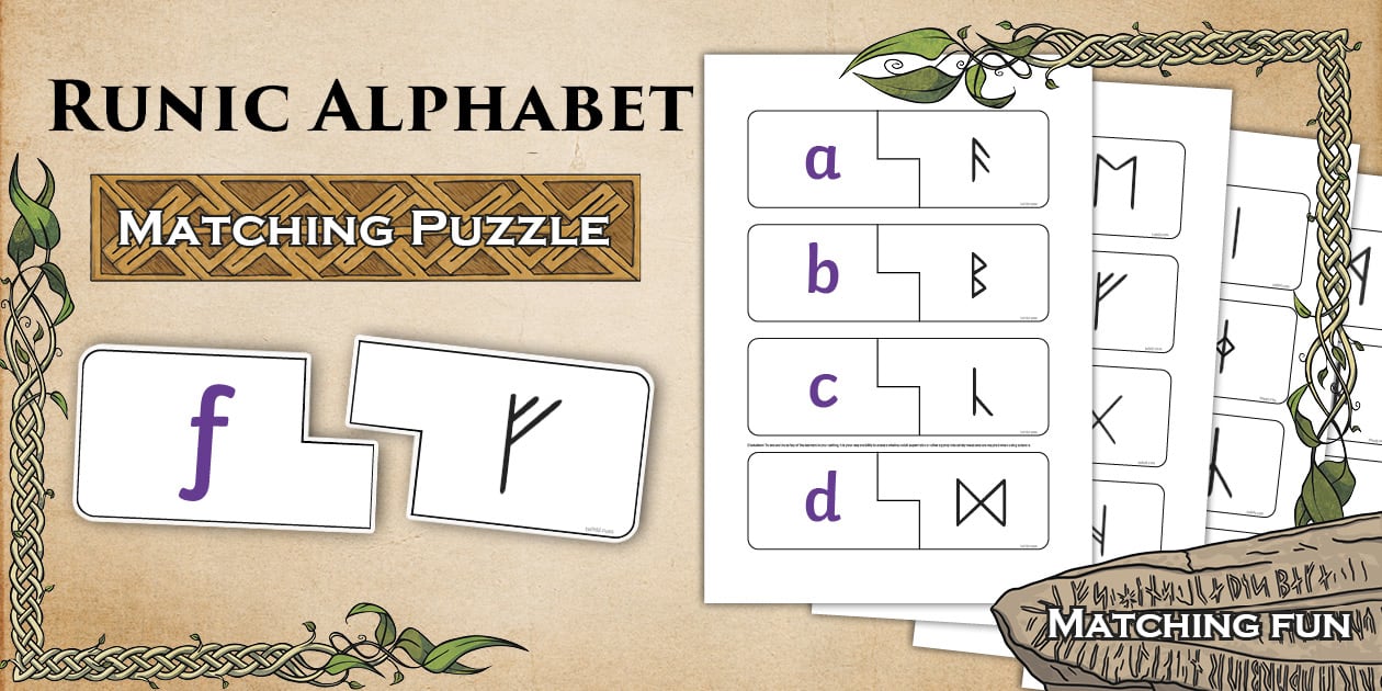* NEW * Runic Alphabet Matching Puzzle