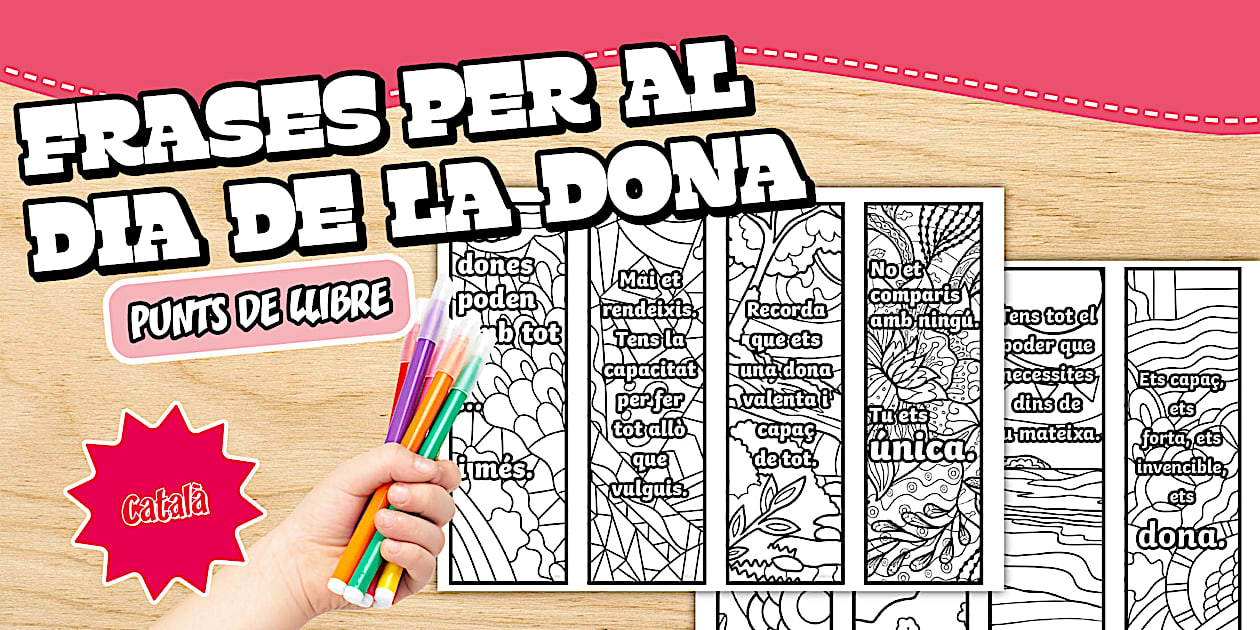 Punts de llibre: Frases per al Dia de la Dona - Català