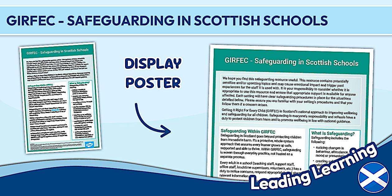GIRFEC - Safeguarding in Scottish Schools Poster