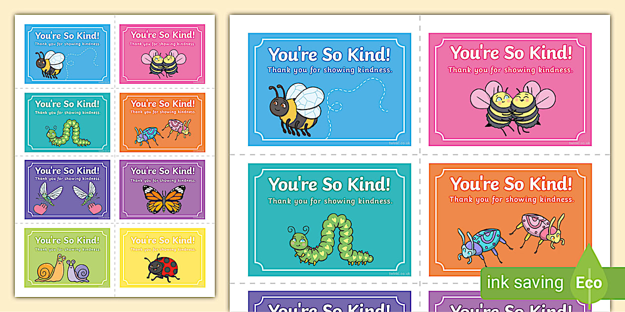 You've Been So Kind! Praise Cards (teacher made) - Twinkl