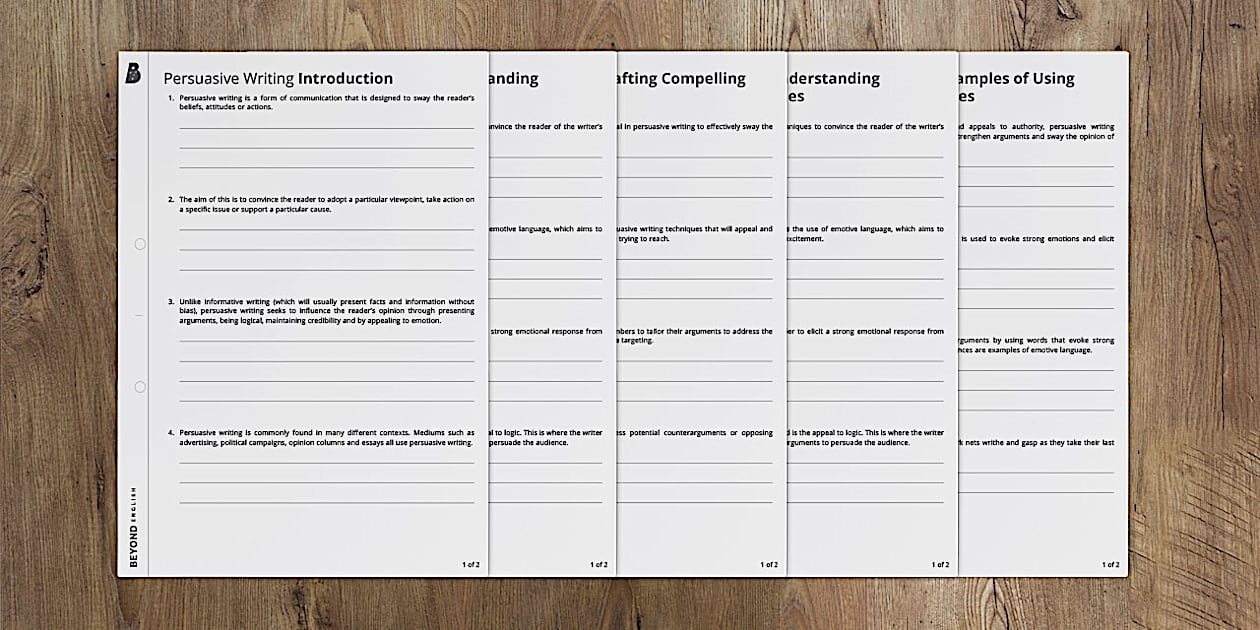 Handwriting for Older Students: Persuasive Writing - Twinkl