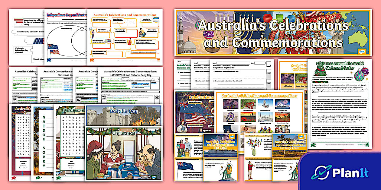 Year 3 HASS History Australia's Celebrations Unit Pack 3