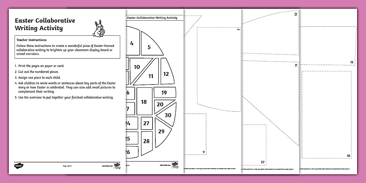 Easter Collaborative Writing Activity - KS1 (teacher made)